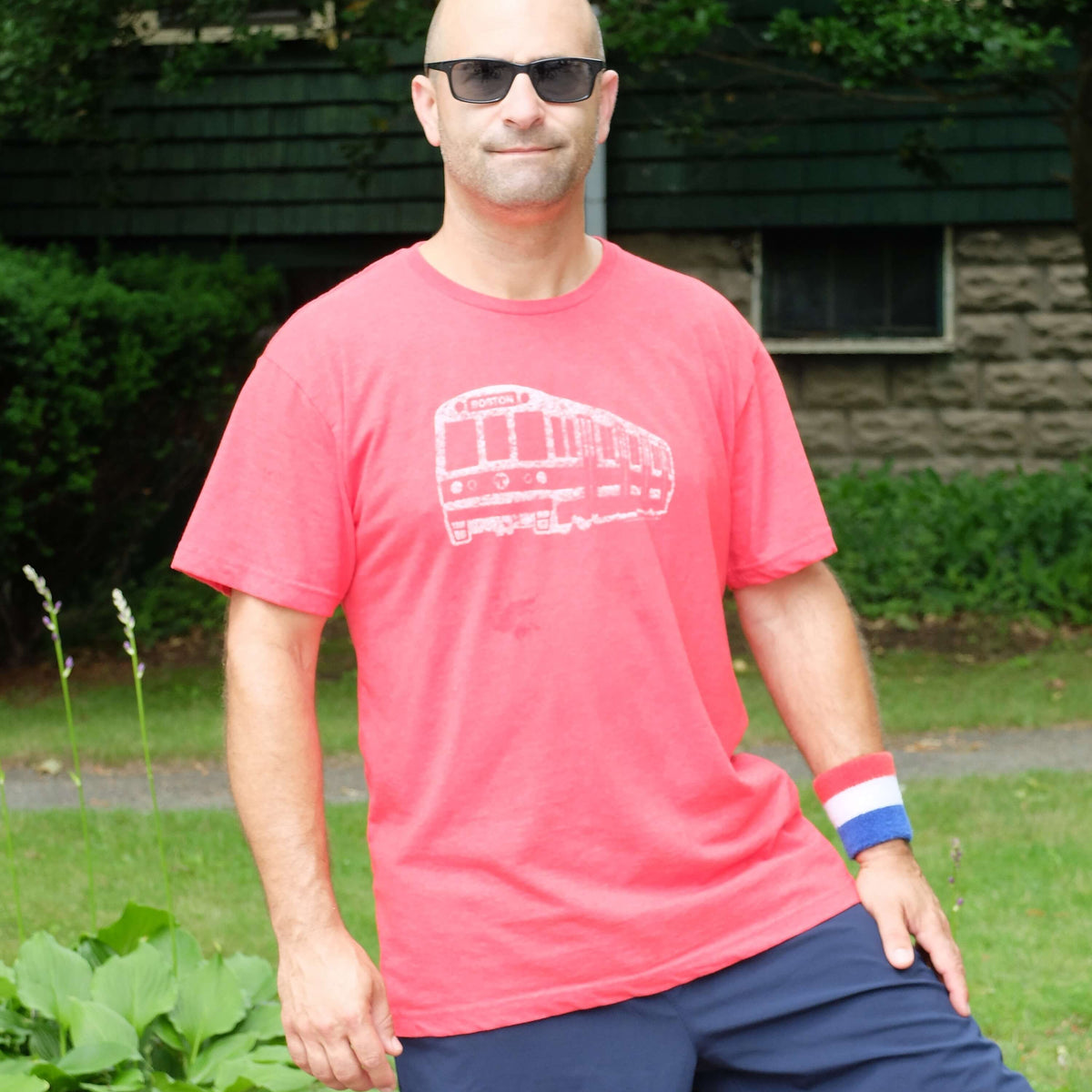 Adult MBTA Red Line T-Shirt - Vintage Red | Sidetrack Products