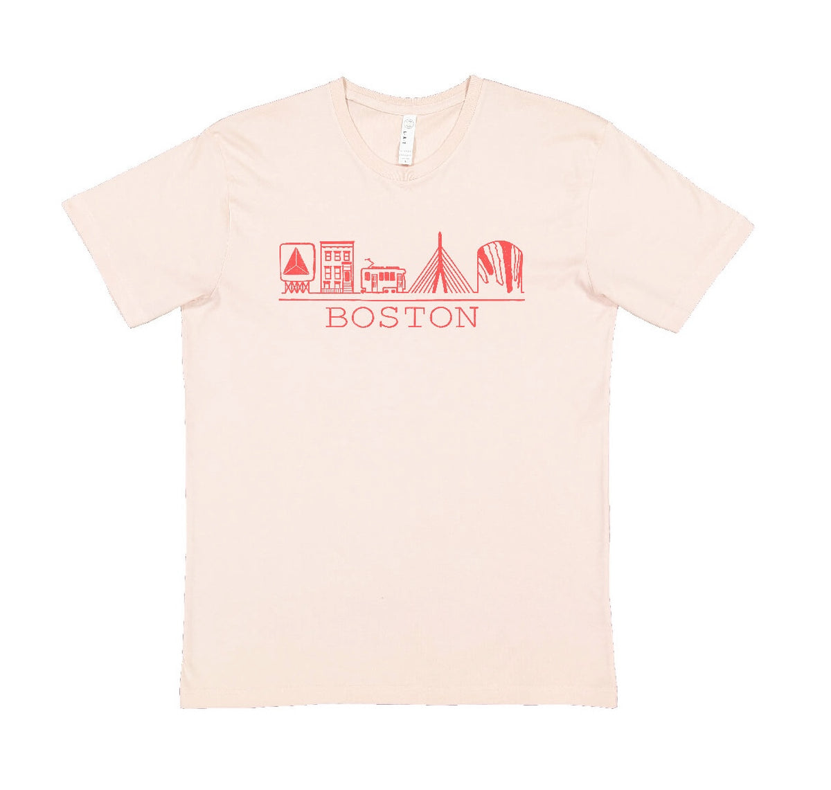Adult Boston View T-Shirt - Blush | Sidetrack Products