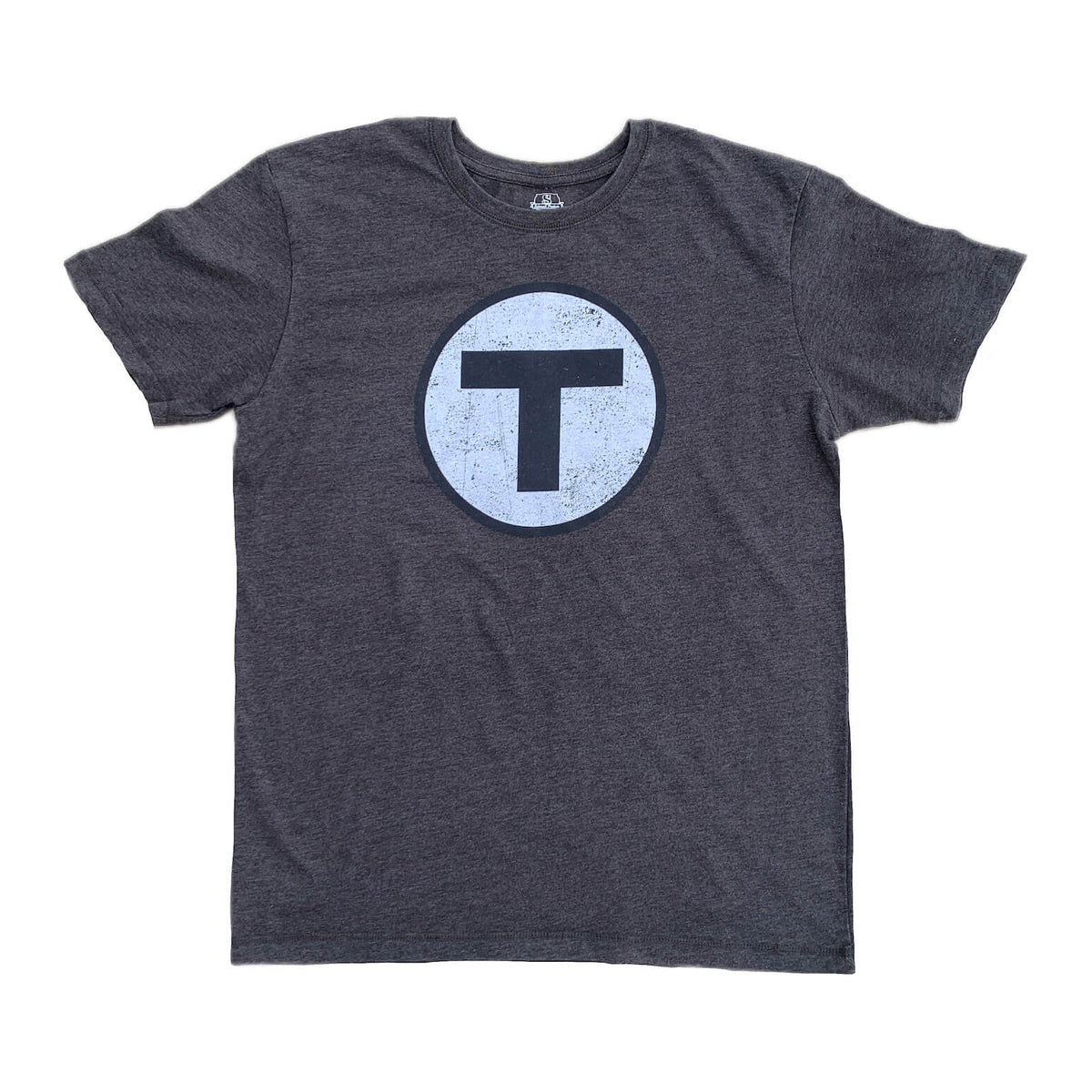 Adult MBTA Logo T-Shirt - Washed Black | Sidetrack Products