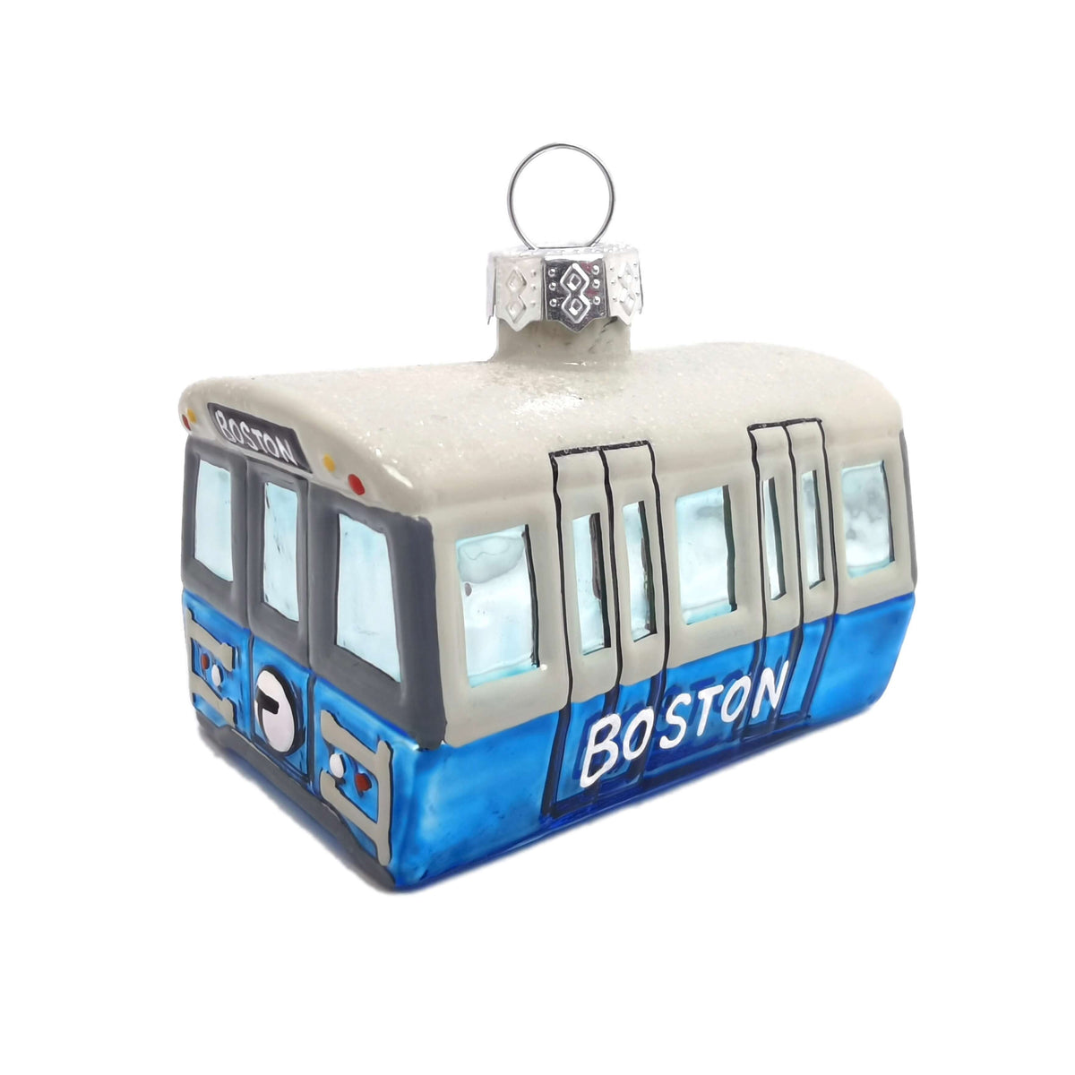 MBTA Blue Line Christmas Ornament - Boston Glass Train Ornament ...