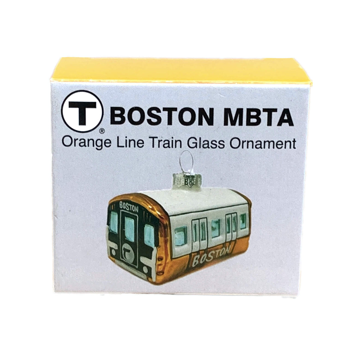 MBTA Orange Line Glass Holiday Ornament | Sidetrack Products