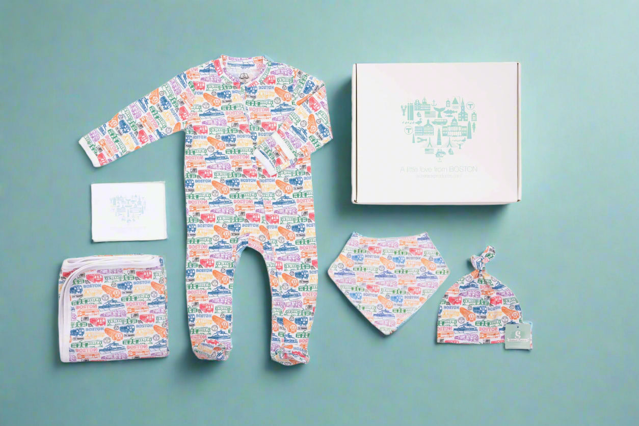 Boston MBTA Baby Gift Set 2 – Sidetrack Products