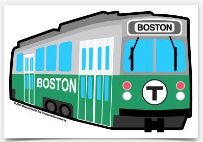 MBTA Vinyl Sticker - Green Line Trolley | Sidetrack Products