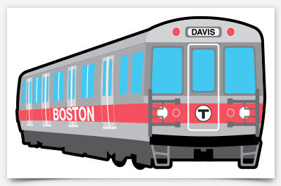 MBTA Vinyl Sticker - Red Line Train | Sidetrack Products