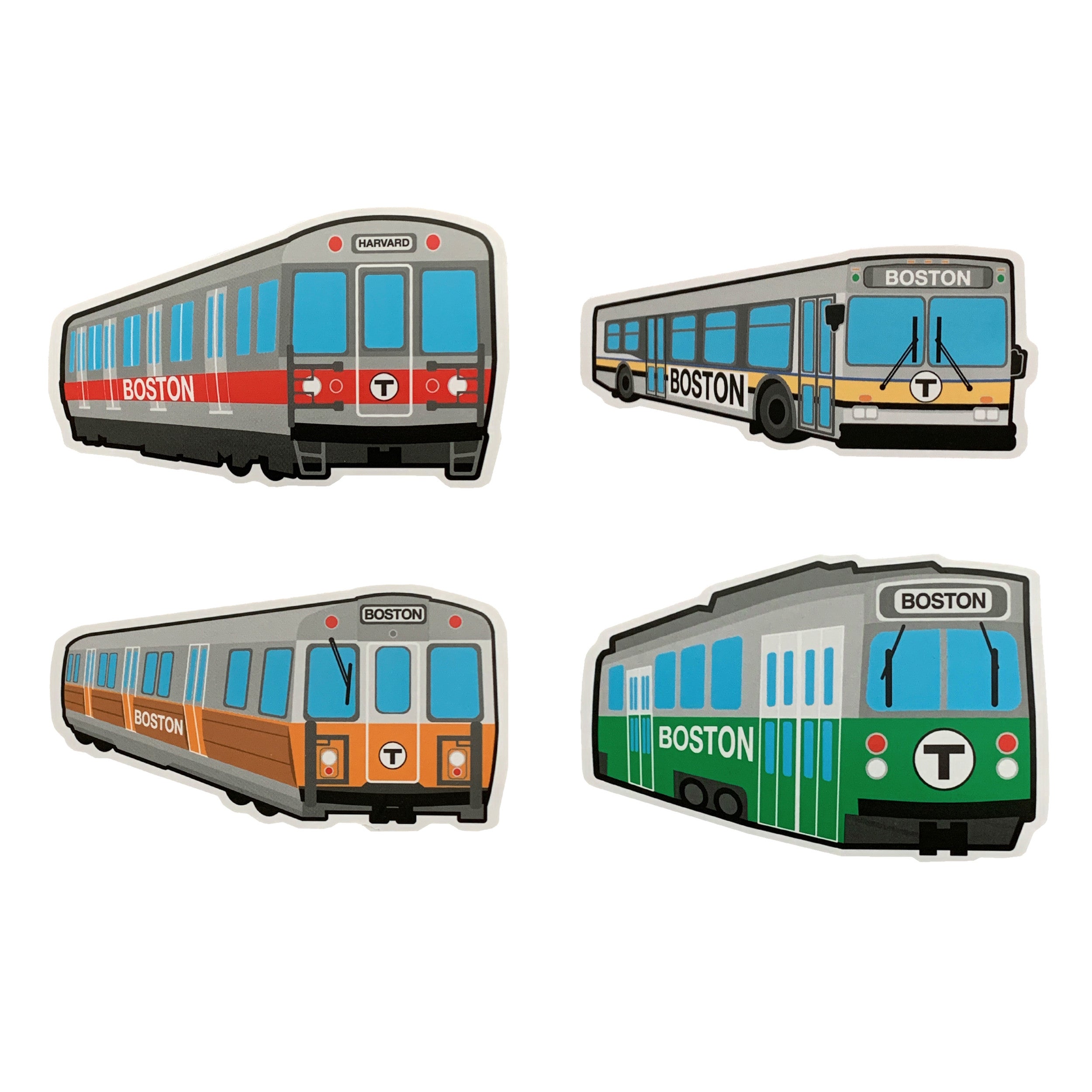 Boston MBTA Die Cut Sticker Collection | Sidetrack Products