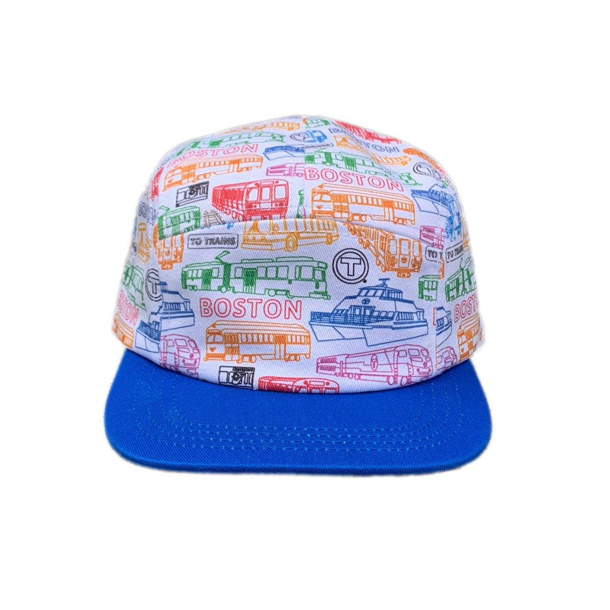 Toddler MBTA Vehicles Print 5-Panel Hat | Sidetrack Products