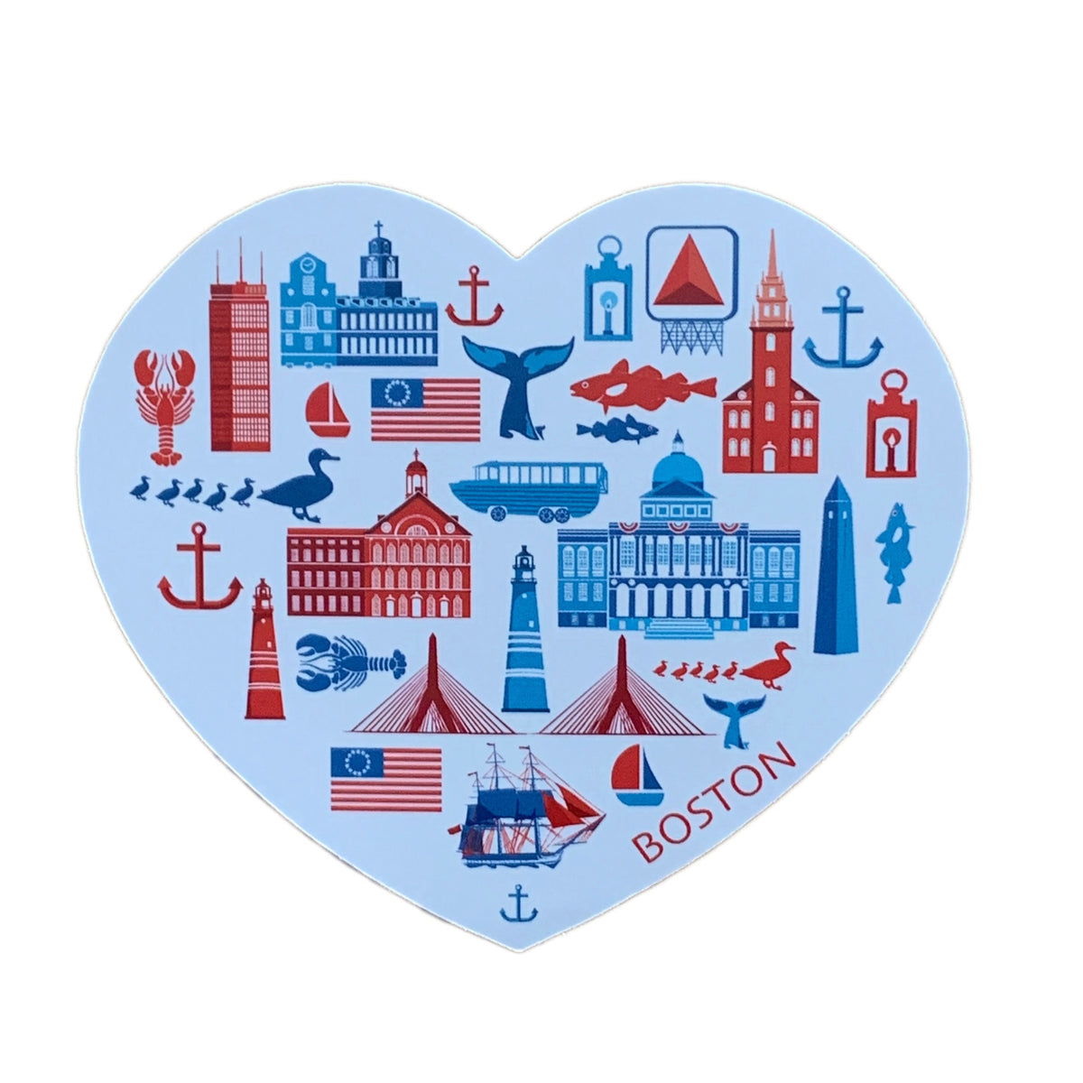 Heart Boston Large Vinyl Sticker | Sidetrack Products