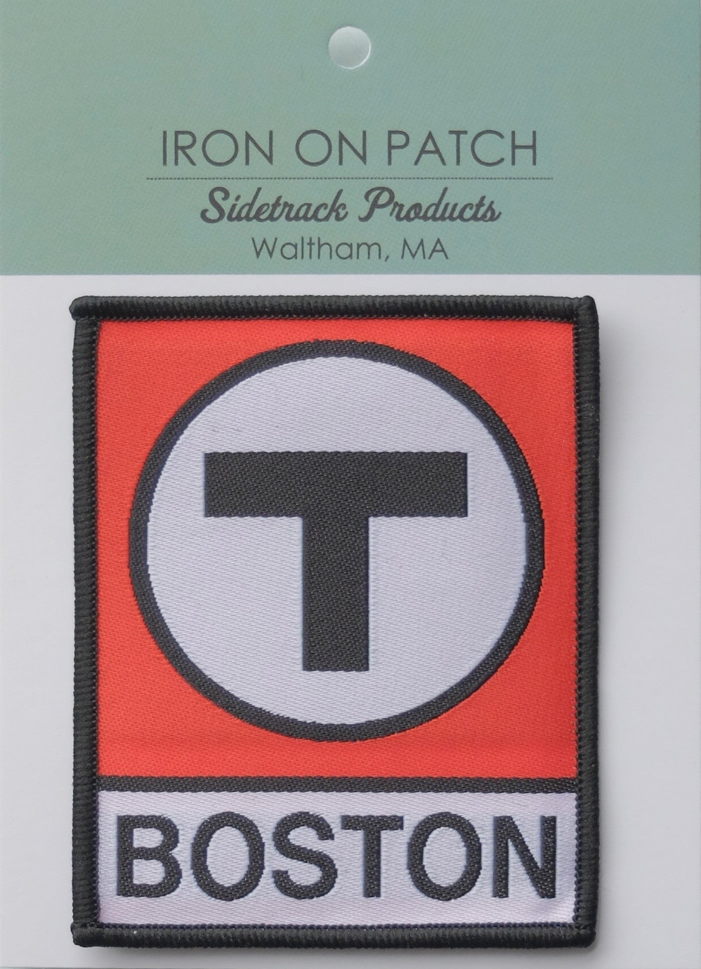 MBTA Red Line T Logo Iron-on Patch | Sidetrack Products