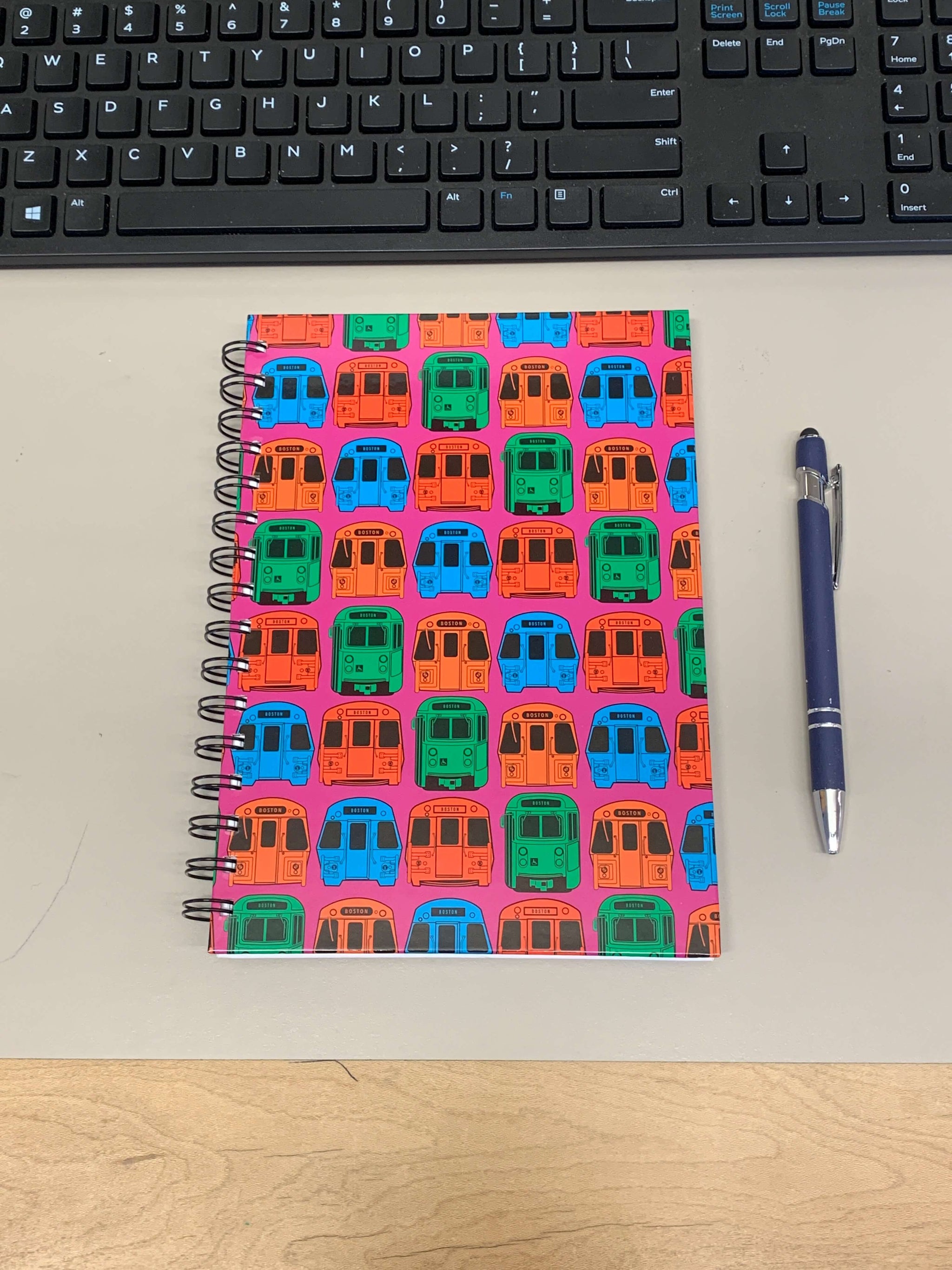MBTA Spiral Notebook - Pink | Sidetrack Products