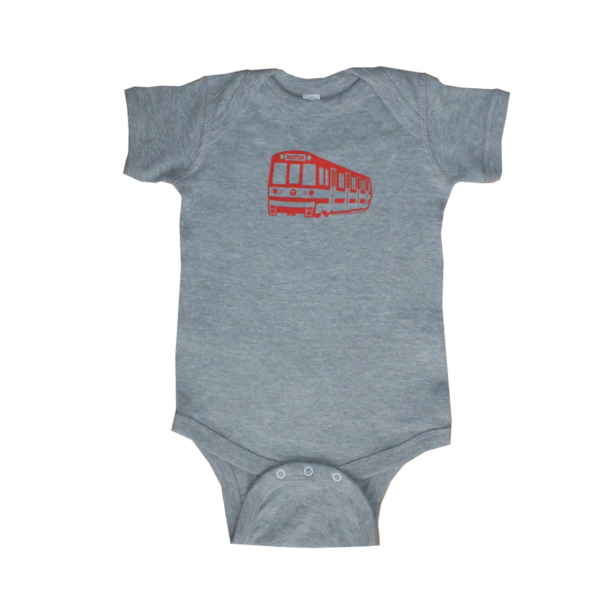 Boston MBTA Red Line Train Onesie - Grey | Sidetrack Products