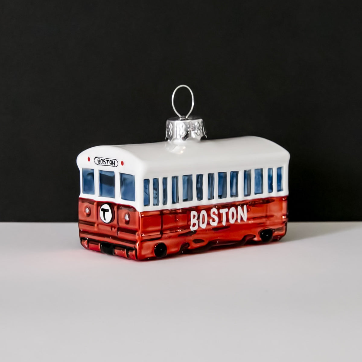 Red Line Glass Holiday Ornament | Sidetrack Products