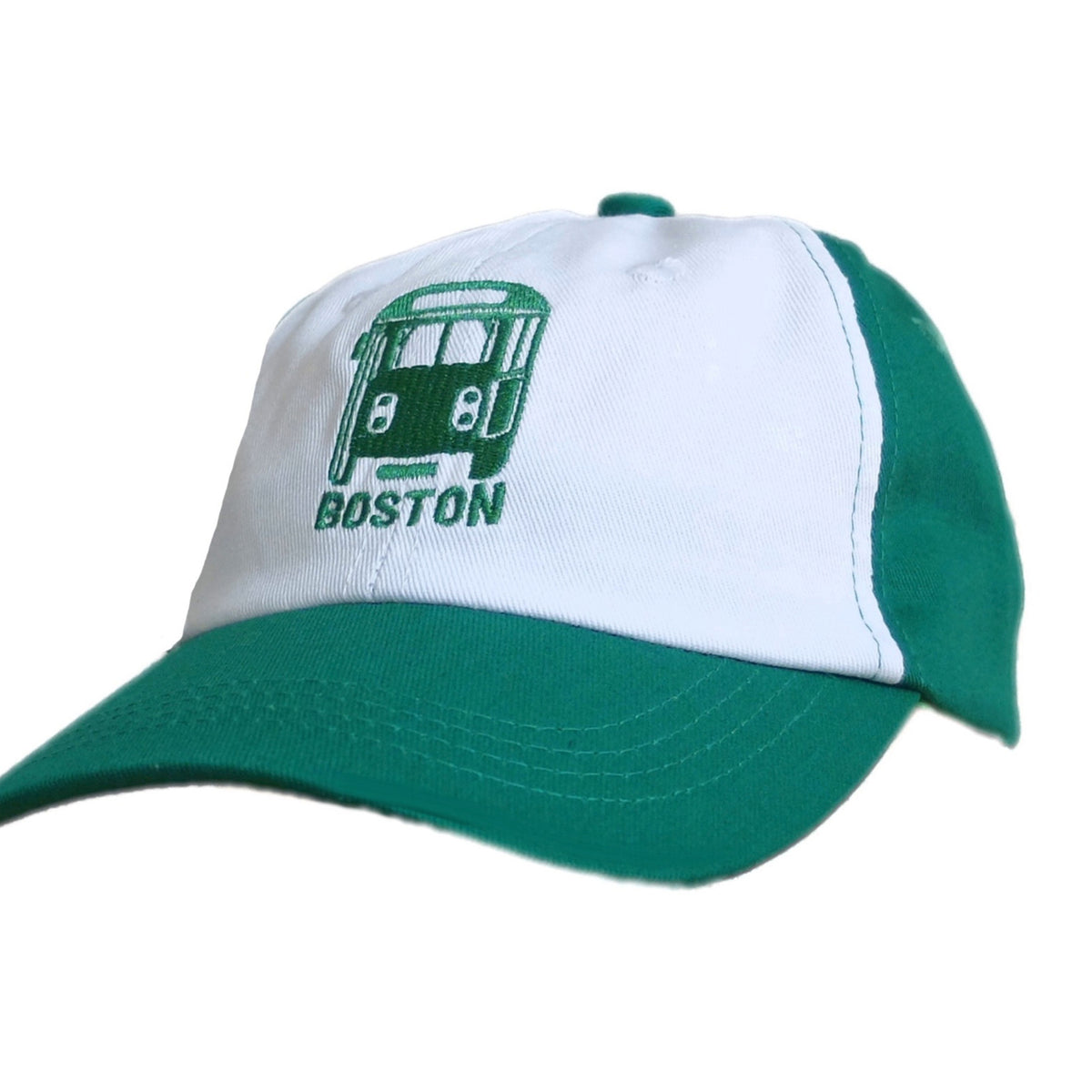 Kids MBTA Green Line Trolley Cap - White/Green – Sidetrack Products