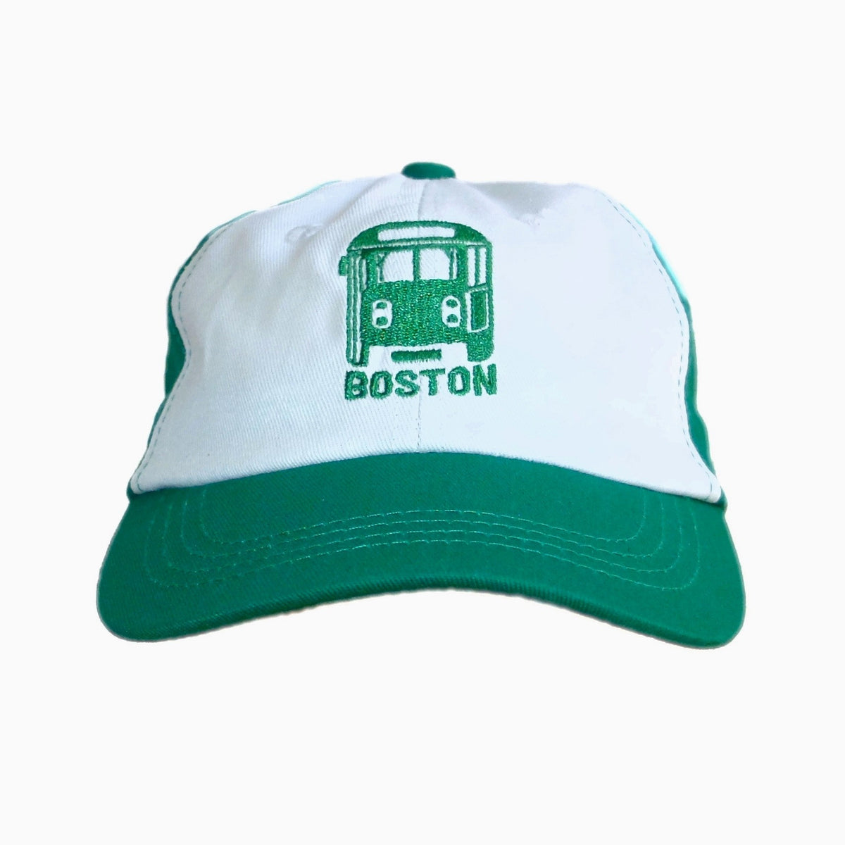 Kids MBTA Green Line Trolley Cap - White/Green – Sidetrack Products